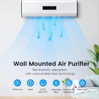 China Smart Health Air Purifier with Wall-mounted Design Cold Plasma and ESP Filter CADR 300 m3/h Air Display OEM ODM for sale