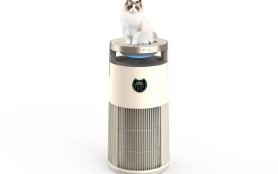 China Smart Pet Air Purifier with 500m³/h CADR, H13 HEPA Filter and UV Sterilization for Odor Removal for sale