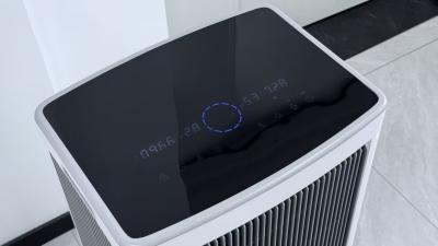 China Medical-grade W1200 electrostatic air purifier covers up to 2799 sq ft, washable ESP filter, plasma disinfection kills 99.9% bacteria/virus, PM2.5&CO2 sensor with Tuya APP control for office, clinic, for sale