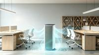 China W280G-A floor ESP air disinfection purifier with washable filter, plasma disinfection, 340m³/h CADR for 70㎡ rooms, ideal for home, office & medical spaces. for sale