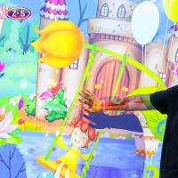 China Hotel Kids Club Entertainment Featuring Interactive Coloring Wall for Group Games for sale