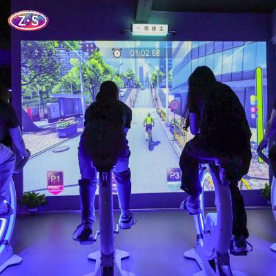 China Immersive Group Cycling Bicycle Simulator With Real Time Multiplayer Racing for sale