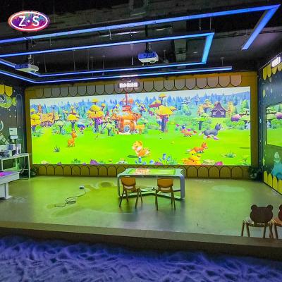 China Flexible Equipment Drawing Alive Interactive Wall Games MultiChannel Fusion Technology for sale