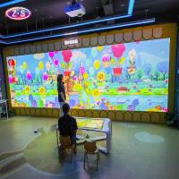 China Immersive Drawing Interactive Wall Games Seamless Multi Projection Fusion Technology for sale
