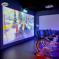 China Commercial Fitness Entertainment Projection Solution Indoor AR Bike Race Technology for sale
