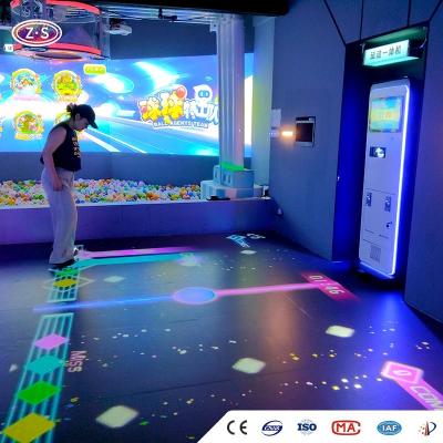 China All In One Dynamic Fitness Game System Mobile Floor Projector For Commercial Center for sale