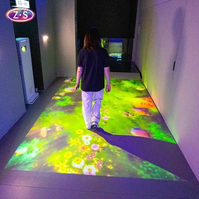 China Mobile Floor Projector Interactive System Real Time Data Display For Kids Fun Lounge for sale