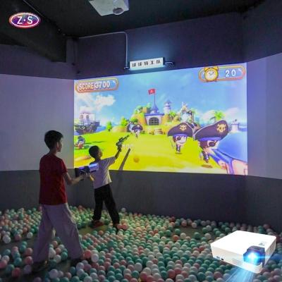 China Multi Player Throw Wall projection game HD Graphics Auto Scoring For Carnival Events for sale