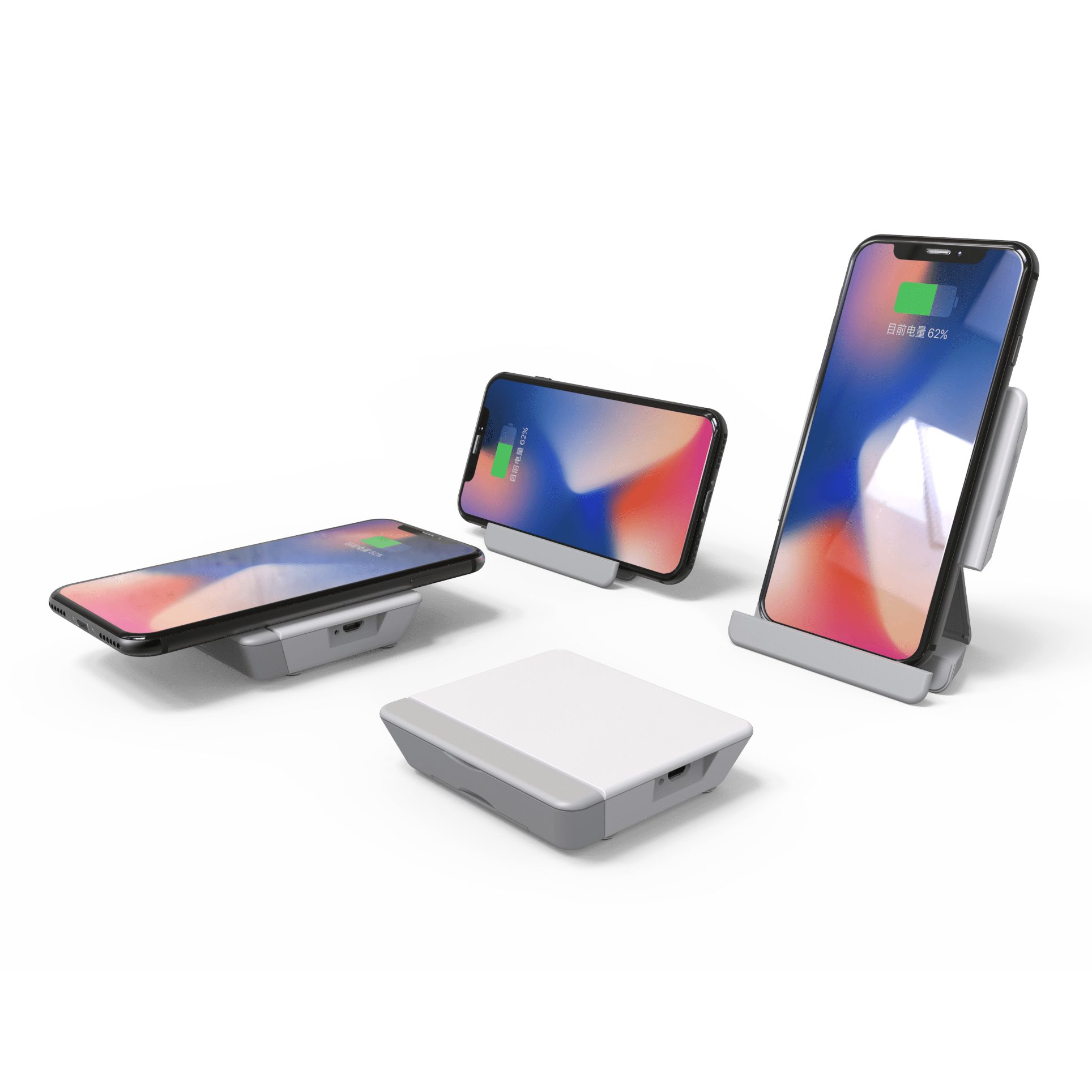 YOUTONG WP003 foldable wireless charger in use