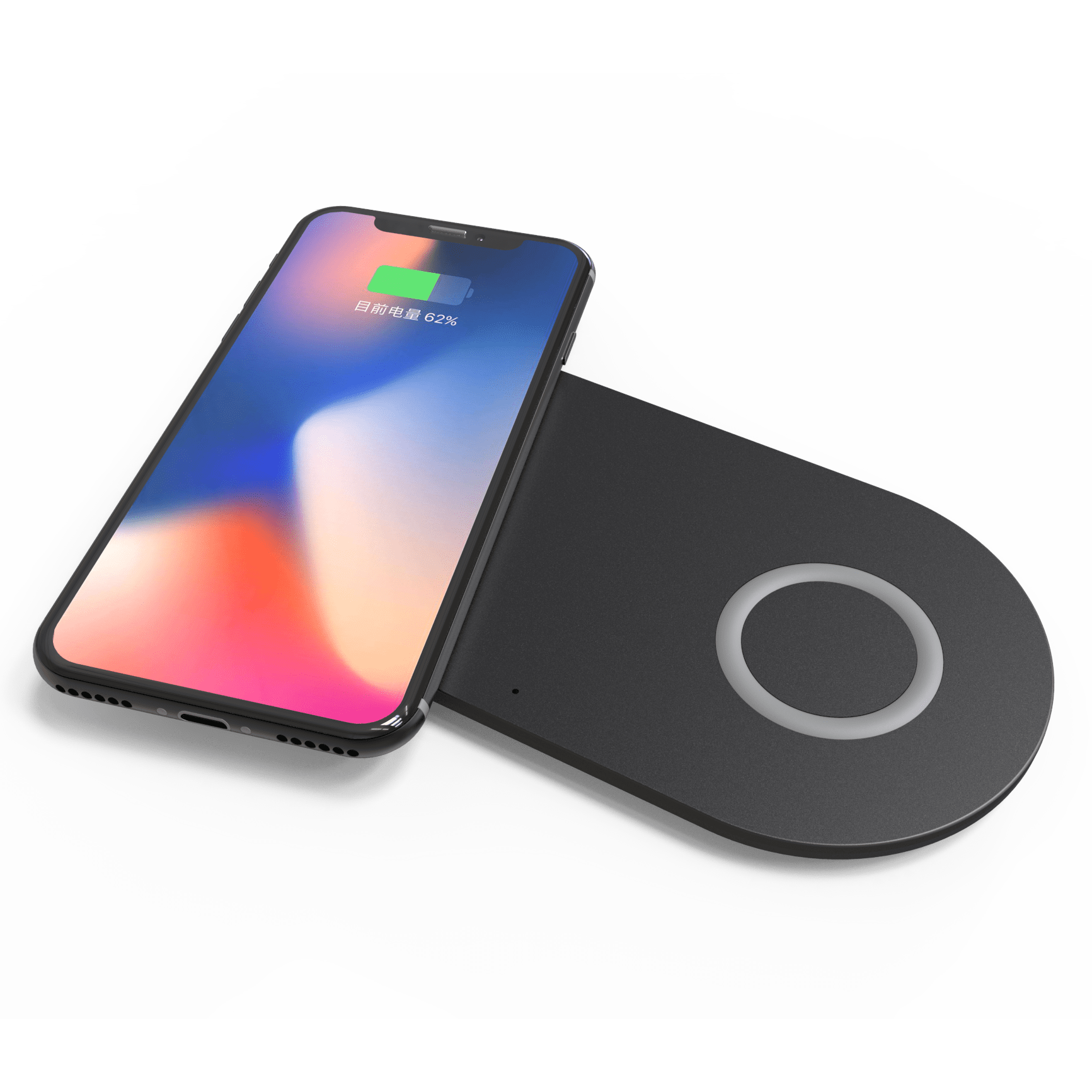 YOUTONG WP005 dual wireless charger pad in use