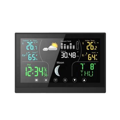 China 3-Channel Automatic Rain Gauge Weather Station with Barometer -40℃ to 70℃ Range LCD Touch Screen for sale