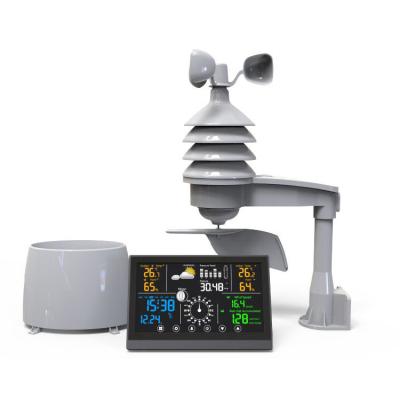 China ABS Wireless Weather Station YT60160 with Anemometer, Rain Gauge and Radio Controlled Clock for sale