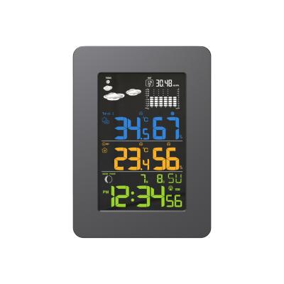 China Indoor Outdoor Wireless Weather Station with Color Display 13x18cm and 4x9.8cm Sensor for sale