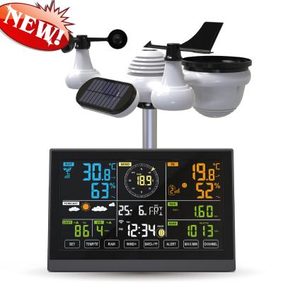 China 7 in 1 WiFi Weather Station with Rain Gauge UVI Light Wireless 868MHz for sale