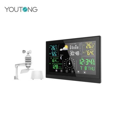 China ABS LCD WiFi Indoor Outdoor Thermometer Hygrometer 5-in-1 Weather Station 19.16cm for sale