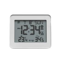 China Wireless Temperature Humidity Weather Station Desk Clock 433MHz 50m Range Customizable for sale