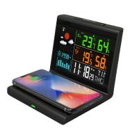 China YT80102 Wireless Weather Station with QI Charging Pad CE ROHS 5W 10W for sale