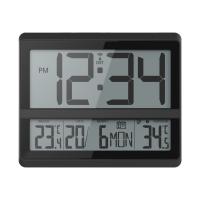 China Radio-Controlled Digital Table Clock with Indoor Outdoor Temperature Display 22.6 x 18.8cm for sale