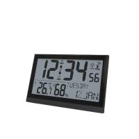 China Multifunction LCD Alarm Clock with Temperature Humidity Display 192x127mm RC Time Sync LUMINOVA for sale