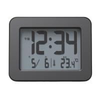 China Battery-Operated LCD Alarm Clock with RC Time Sync, Temperature Display, 72x56x25mm Size for sale