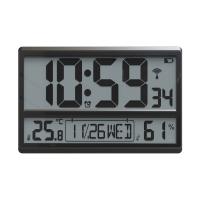 China 25mm Thick Plate Square Wall Clock 362x236mm with Large LCD Display and Temperature Humidity Sensor for sale