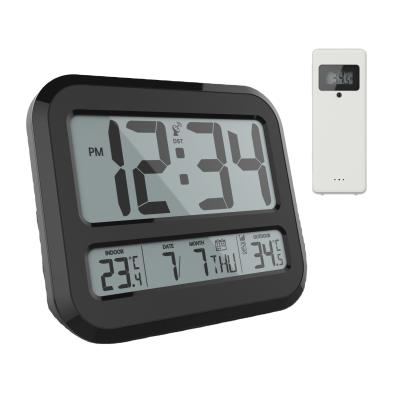 China 2 AAA Battery Jumbo Display Digital Atomic Clock with Dual Alarm & Temperature Sensor 24.3x20.15cm for sale