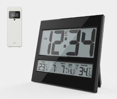 China LUMINOVA Digital Atomic Wall Clock 22.2cm with Weather Station and Dual Alarm System for sale