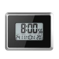 China 8 Inch LED Digital Wall Clock with Dual Alarm, Calendar Display and Temperature Reading - 22.1x17.3cm ABS for sale