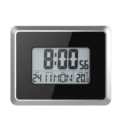 China 8 Inch LED Digital Wall Clock with Dual Alarm, Calendar Display and Temperature Reading - 22.1x17.3cm ABS for sale