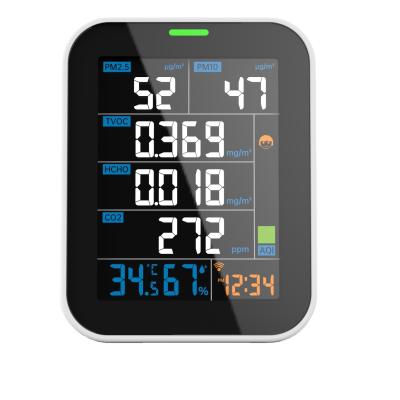 China YT6964 PM2.5 PM10 CO2 TVOC HCHO Air Quality Monitor with 400-5000ppm Range and USB-C Charging for sale