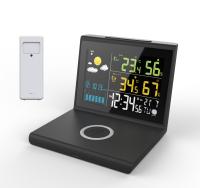 China YT80102-2 Wireless Charger Weather Station with 10W Fast Charging, 133x113x129mm Display and Temperature Monitoring for sale
