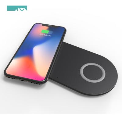 China YOUTONG Dual Fast Wireless Charger Pad with Stand - 2025 Model with Dual Qi Charging and Adjustable Design for sale