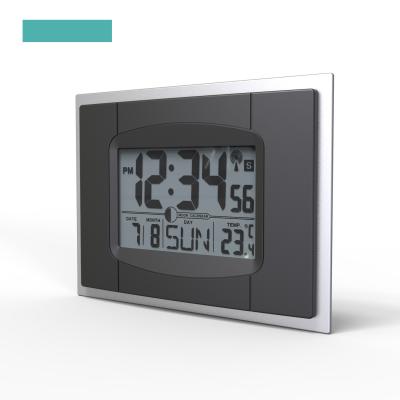 China 2025 RC Wall Clock with Temperature Display Multi Functional Table Clock 12 inch for sale