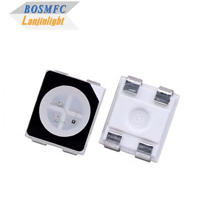 China 3528 Tri-Color SMD LED RGB PLCC-4 Chip Light Emitting Diode with Black Case for Backlight and Indicator for sale