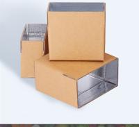 China Custom Kraft Paper Aluminum Foil Liner Carton Box with Matt Lamination Embossing Insulated Shipping Boxes for Food Milk Packing for sale