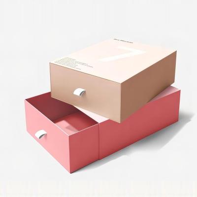 China Luxury Custom Printed Logo Cardboard Paper Rigid Pull out Sleeve Sliding Rigid Drawer Gift Box Packaging with Sponge Insert for sale