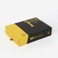 China Custom Eco-friendly Matte Yellow Storage Electronic Product Paper Slide Drawer Boxes Sponge Matt Lamination Embossed for Thin for sale