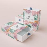 China ECO Friendly Customized Colored Printed Cardboard Paper Drawer Box Printed Paper Packaging Drawer Sliding Gift Box With Ribbon for sale