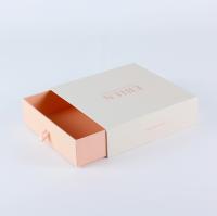 China ECO Friendly Customized Colored Printed Cardboard Paper Drawer Box Printed Paper Packaging Drawer Sliding Gift Box With Ribbon for sale