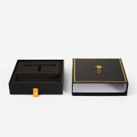 China Custom Logo Die Cut Paper Gift Boxes High Density EPE Foam Insert Shockproof Trays Drawer Slide Embossed Sponge Cardboard for sale
