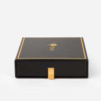 China Custom Logo Die Cut Paper Gift Boxes High Density EPE Foam Insert Shockproof Trays Drawer Slide Embossed Sponge Cardboard for sale