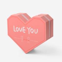 China Custom Recyclable Biodegradable Luxury Gift Paper Box Cardboard Bridesmaid Heart Shaped Pink Flower Sponge Personalized Logo for sale