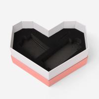 China Custom Recyclable Biodegradable Luxury Gift Paper Box Cardboard Bridesmaid Heart Shaped Pink Flower Sponge Personalized Logo for sale
