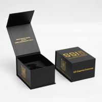 China Custom Black/Yellow Logo Luxury Recyclable Folding Magnet Gift Box Skincare Hard Cardboard Packaging Sponge Recycled Materials for sale
