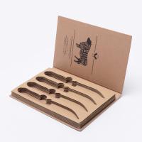 China High-End Custom Logo Printed Recycle Kraft Paper Corrugated Cardboard Knife Box Sponge Liner Kitchen Knife Packaging Box for sale