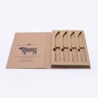 China High-End Custom Logo Printed Recycle Kraft Paper Corrugated Cardboard Knife Box Sponge Liner Kitchen Knife Packaging Box for sale