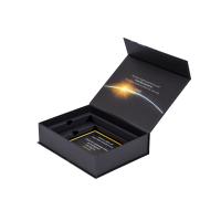 China Recyclable Rigid Cardboard Custom Logo Gift Box Black Hard Magnetic Sponge Liner Collapsible Cosmetic Packaging Colorful Boxes for sale