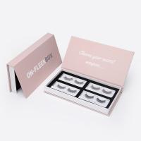 China Custom Eyelash Box Matte Pink Printed Logo Shaped Paper Rigid Packaging Magnetic Closure Book Gift Boxes for False Eyelashes for sale