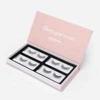 China Custom Eyelash Box Matte Pink Printed Logo Shaped Paper Rigid Packaging Magnetic Closure Book Gift Boxes for False Eyelashes for sale