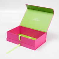 China Custom Luxury Pink Hard Coated Paper Magnet Boxes Recycled Cosmetic Gift Packaging Embossed Logo High-End Sponge Eye Cream for sale